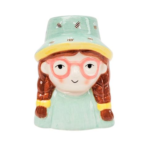 Tropicana Girl Vase Blue 10cm Sydneys Plant Market