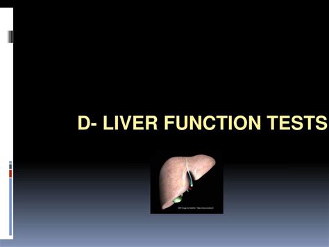 Ppt D Liver Function Tests Powerpoint Presentation Free Download Id 3957141