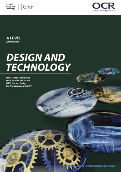 OCR DT A Level H404 Design Engineering H405 Fashion Textiles H406 Product Design