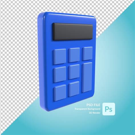 Premium PSD Calculator D Illustration Rendering