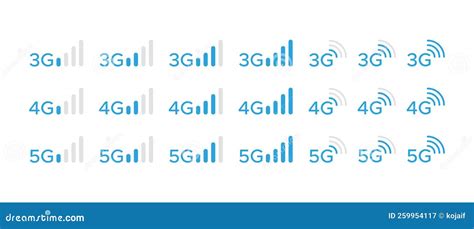 Signal Reception Network Coverage Area Vector Symbol 3g 4g 5g