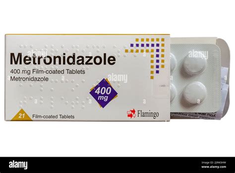 Pack Of Metronidazole 400 Mg Film Coated Tablets Antibiotics Used To Treat A Number Of Bacterial
