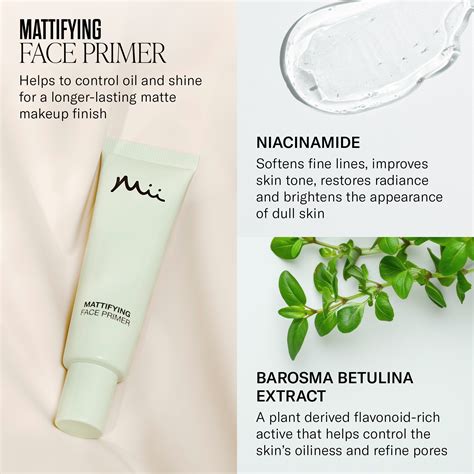 Mattifying Shine Control Face Primer Mii Cosmetics Skin Smoothing