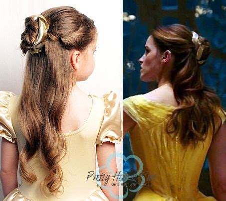 Pretty Hair Is Fun Belle Emma Watson Ballroom And Library Hairstyles