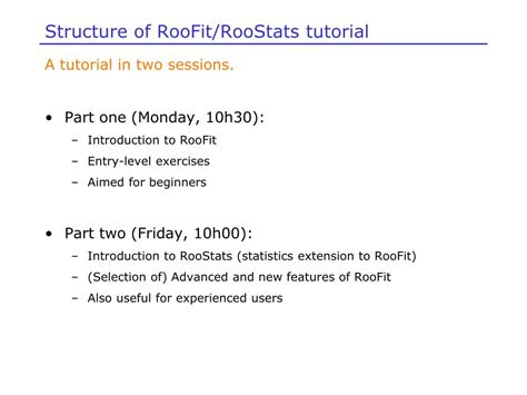Ppt Roofit Roostats Tutorial Cat Meeting June 2009 Powerpoint Presentation Id 844672