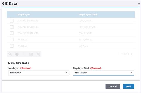 Configure GIS Data On A Case Template
