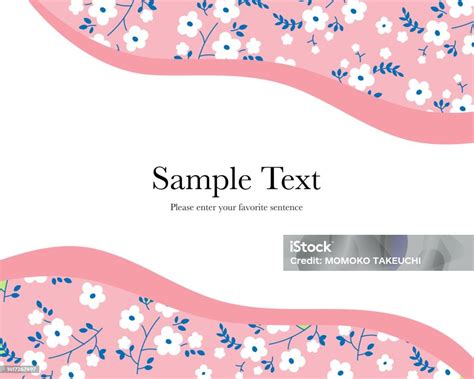 Frame Material With Curvilinear Design Covered With Floral Patterns Stock Illustration