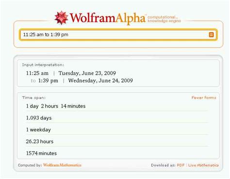 Wolfram Alpha Time Sheet Tip Slaw