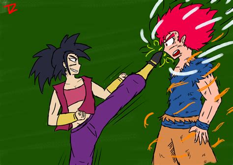 Goku Vs Kefla By Trezion On Deviantart