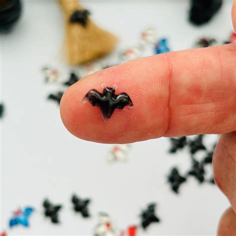 10 Pcs Micro Tiny Bats Mini Kawaii Cartoon Flat Back Resin Bats Etsy
