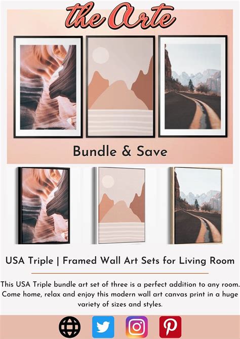 The Arte Usa Triple Framed Wall Art Sets For Living Ro Flickr