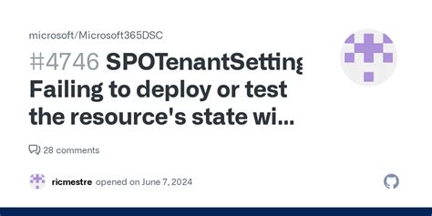 Spotenantsettings Failing To Deploy Or Test The Resources State With