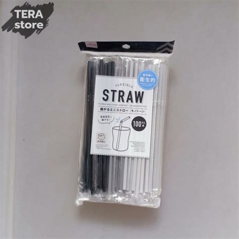 Jual Daiso Flexible Mini Straw Sedotan Kecil Isi 100 Shopee Indonesia
