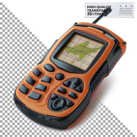 Premium PSD Handheld GPS Portable Navigation Device For Outdoor On Transparent Background