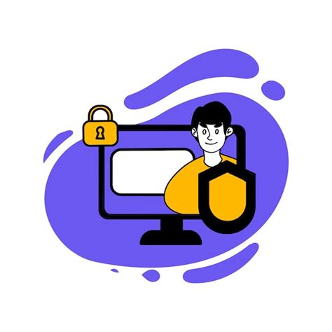 Premium Vector Vector Drawn Illustration Of Security System Of