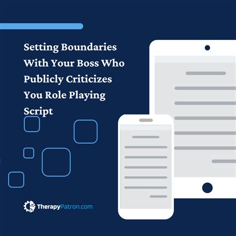 Setting Boundaries With Your Boss Who Publicly Criticizes You Role Playing Script Editable