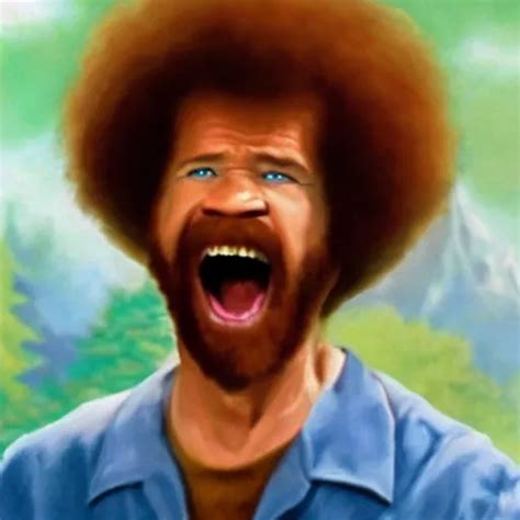 Insanely Angry Bob Ross Screaming At Painting Mistake Stable