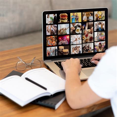 Premium Photo Side View Adult Working On Laptop