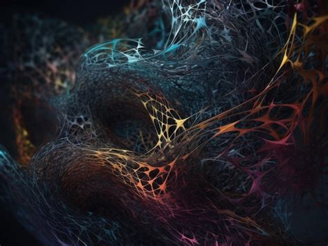 Premium Ai Image Fractal Art Background Abstract Dynamic Mesh Structure Futurictic Background