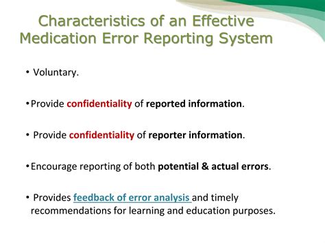 Medication Error Reporting System Ppt