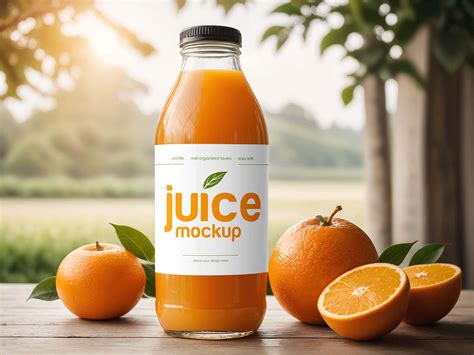 Free Orange Juice Glass Bottle Mockup Free Package Mockup