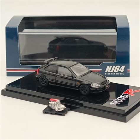 Hobby Japan 164 Honda Civic Type R Ek9 Custom Black With Engine