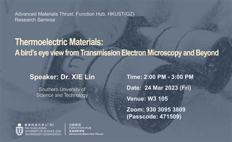 Public Research Seminar By Advanced Materials Thrust Function Hub Hkust Gz Thermoelectric