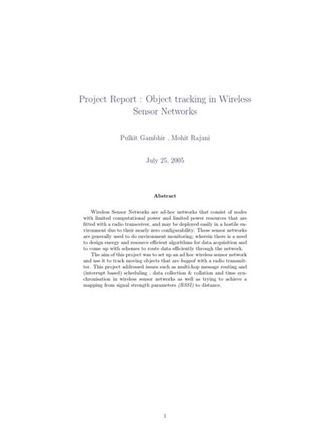 Tracking Moving Objects In Wireless Sensor Networks Through Signal Strength Measurements And