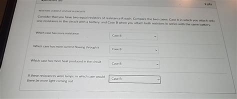Solved Consider That You Have Two Equal Resistors Of Chegg Com