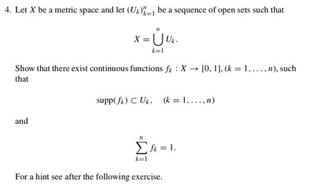 Solved Let X Be A Metric Space And Let Uk K N Be A Chegg Com