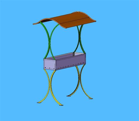 Мангал с крышей высотой 2 метра - Чертежи, 3D Модели, Проекты ...