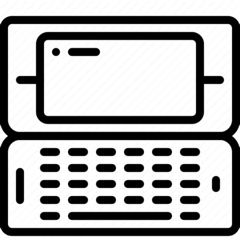 Computer Outline Palmtop Pc Retro Tech Icon Download On Iconfinder