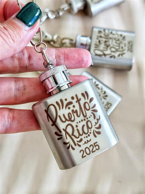 Personalized Mini Flask Keychain Custom Engraved 1oz Flask Travel Flask T Bridesmaid T