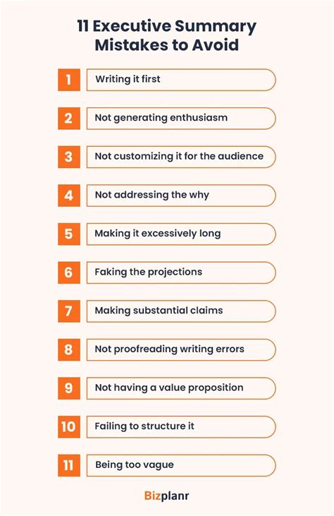 Common Executive Summary Mistakes To Avoid