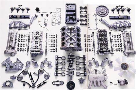 Exploded View Of Car Engines