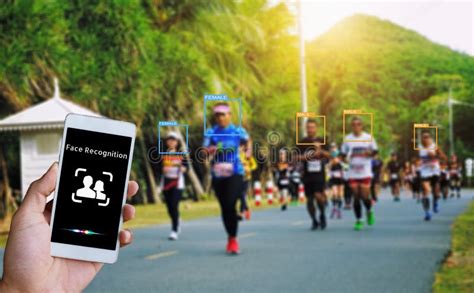 Face Recognition Or Face Detection By Deep Learning Concept Stock