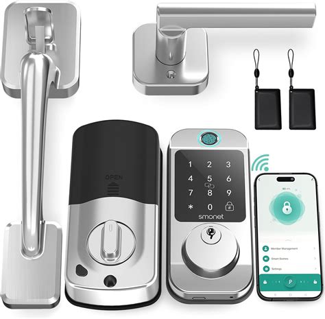 Wifi Front Door Lock Set Smonet Fingerprint Keyless Entry Smart Locks
