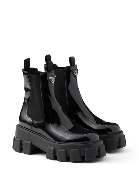 Prada Monolith Ankle Boots Black Farfetch
