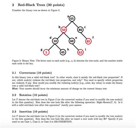 solved 2 red black trees 30 points consider the binary