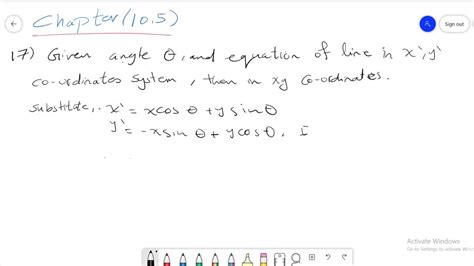 SOLVED Let An X Y Coordinate System Be Obtained By Rotating An X Y Coordinate System