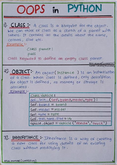 oops in python with handwritten notes pdf
