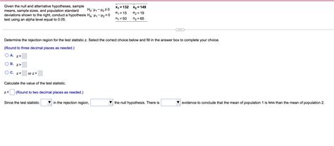 Solved Given The Null And Alternative Hypotheses Sample Chegg