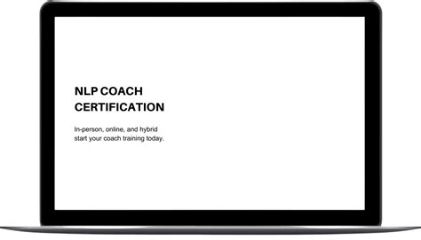 NLP Coach Certification ICF Accredited