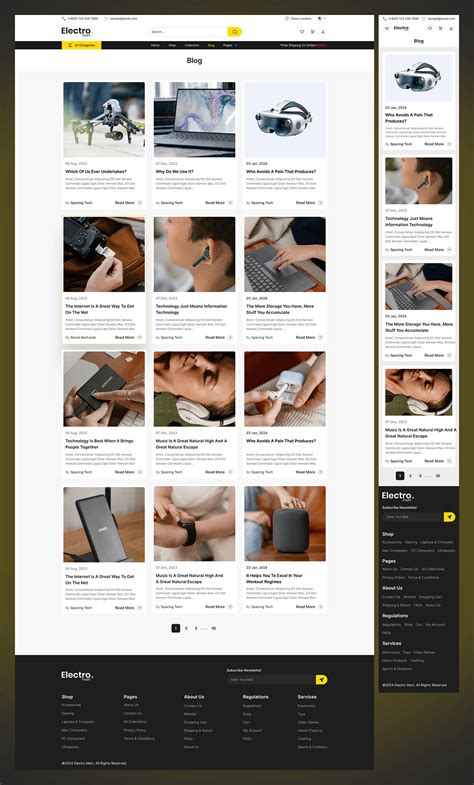 Electronics Gadget Ecommerce Website Ui Design Behance