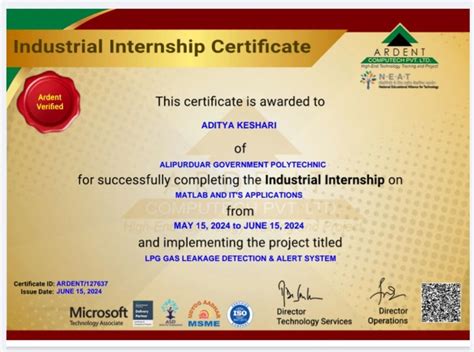 Matlab Internship Completed Learningexperience Careergrowth Aaditya Keshri