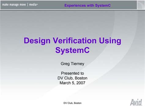 Design Verification Using Systemc Pdf