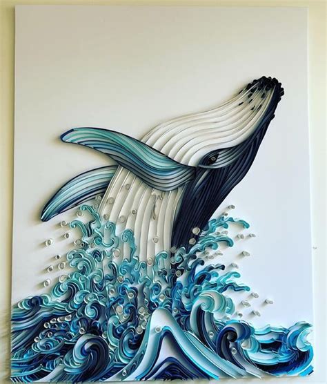 Quilled Paper Boat On Ocean Waves
