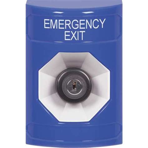 Safety Technology International Emergency Exit Push Button Blue SPST SS EX EN Zoro