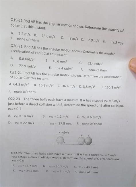 [solved] Q19 21 Rod Ab Has The Angular Motion Sho