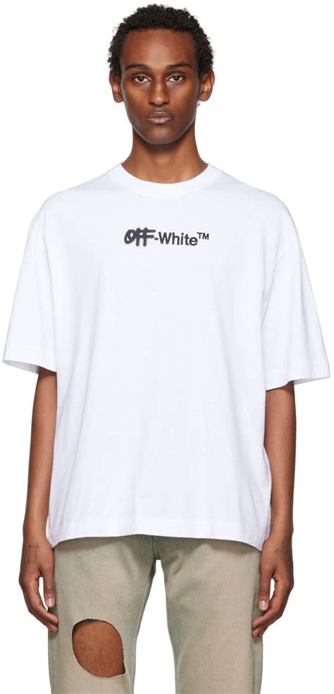 White Spray Helv Over Skate T Shirt By Off White On Sale